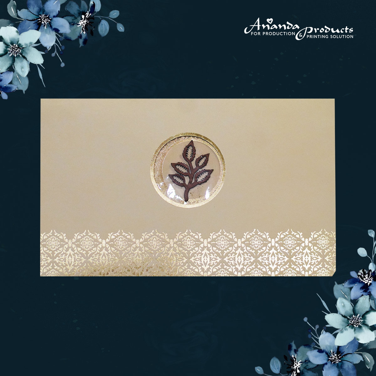 Pretty Golden Wedding Card – Ananda Products